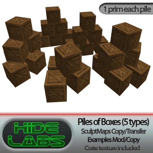 Second Life Marketplace - [HL] Piles of Boxes